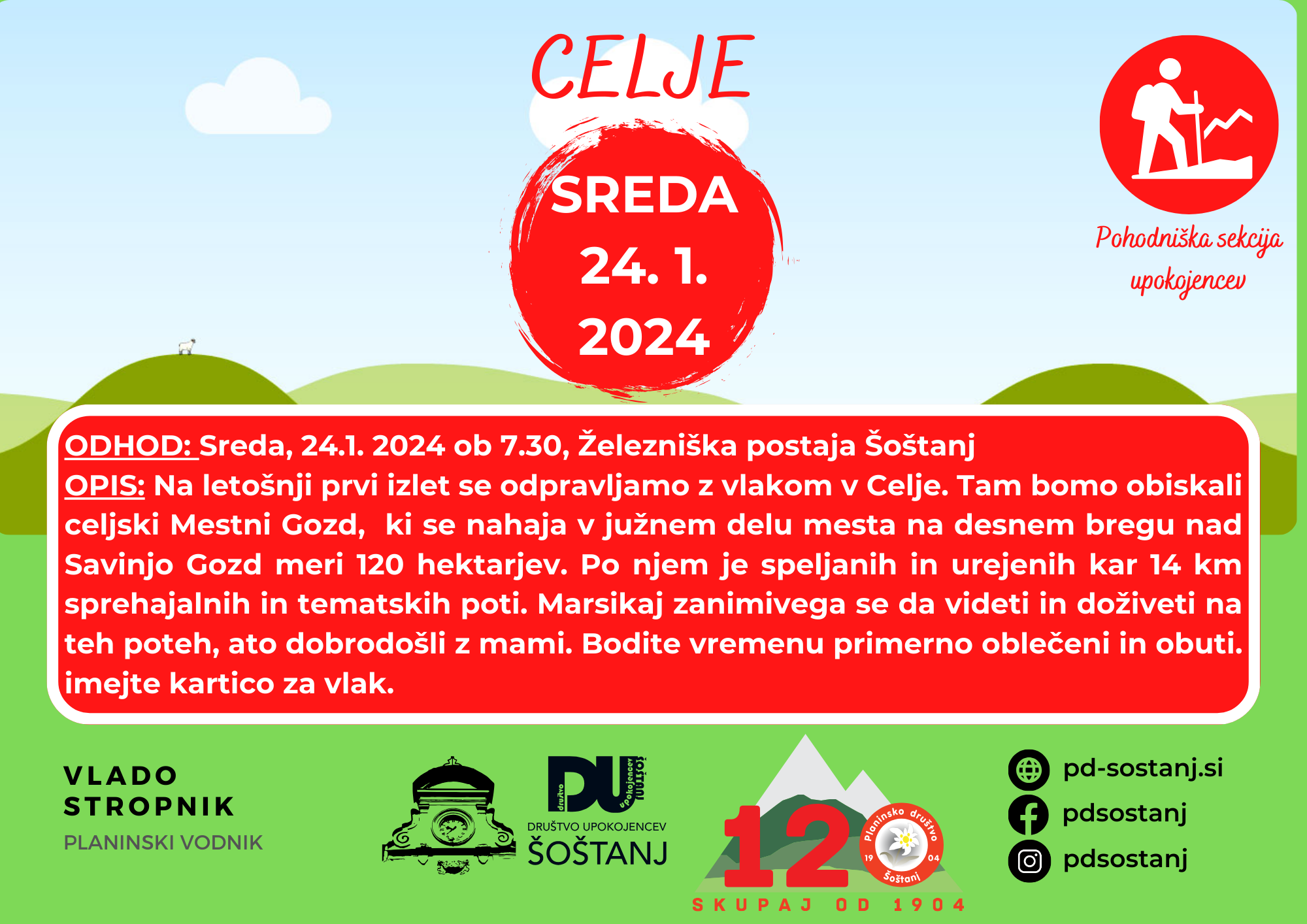 Planinsko društvo Šoštanj | Sekcija upokojencev: Celje